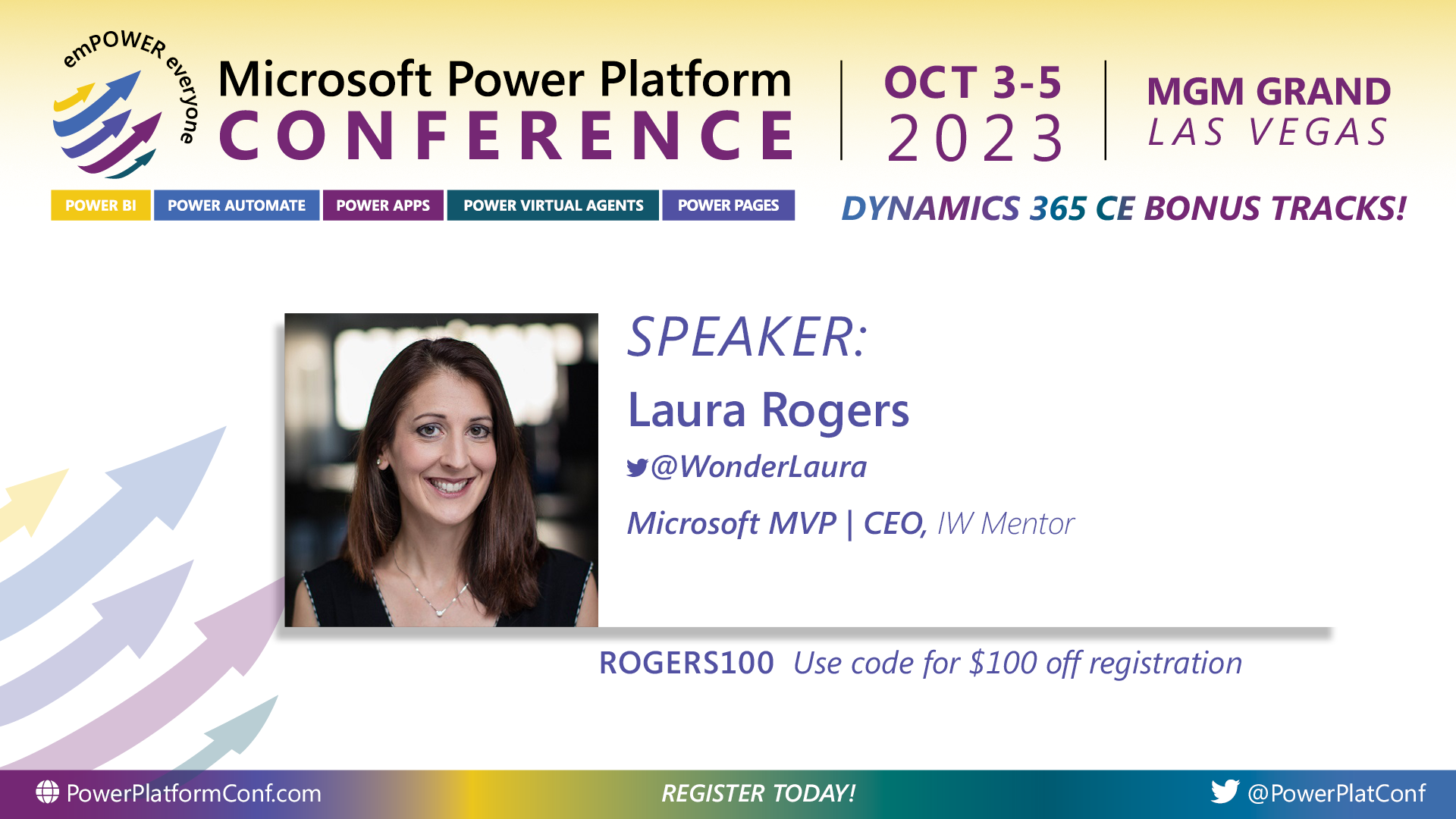 Speaking at the Power Platform Conference - @WonderLaura